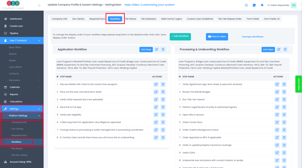Customizing Workflows